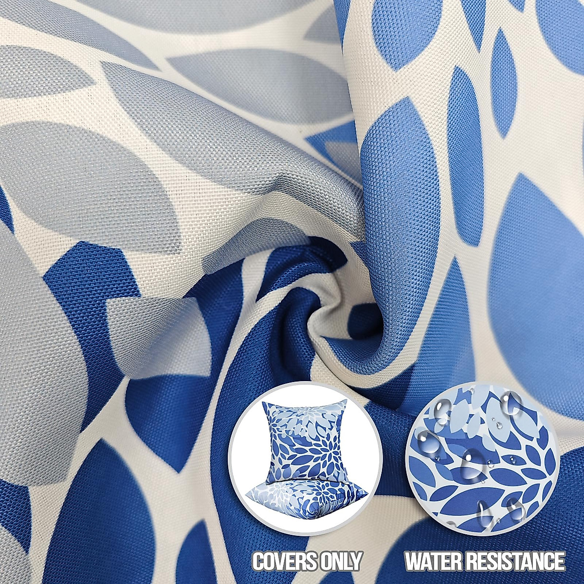 XXPILOS Outdoor Pillow Covers, Outdoor Lumbar Pillow Covers Outdoor Pillows Case 2PCS Waterproof Outdoor Pillow Covers 18x18 Inch Home Decor for Furniture Patio Couch Bed Sofa Bedroom