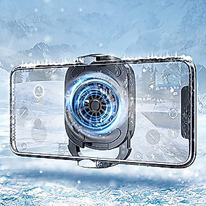 OCUhome Phone Cooler, Semi-Conductor Phone Radiator, SRQ Phone Cooler Lightweight Fast Cooling Super Silent Mini Practical Cellphone Cooling Back Clip for Gaming Phone White Charge