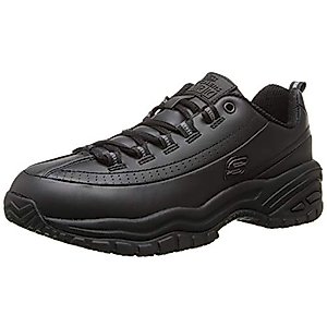 Skechers for Work Women's Soft Stride-Softie Lace-Up, Black, 7.5 D - Wide