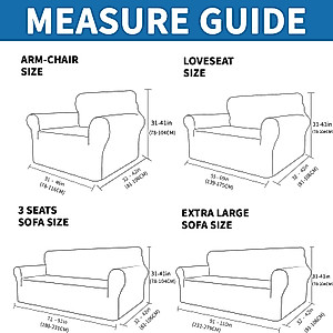 XINEAGE 2024 Newest Stretch Armchair Covers 1 Piece Chair Slipcovers Chair Protector for Living Room Thick Soft Chair Cover with Elastic Bottom Couch Cover for Pets Kids (Chair, Light Gray)