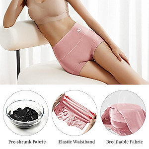 MEIYATING Boy Shorts Underwear for Women High Waisted Boxers Briefs Cotton Panties Boyshort Stretch 4 Pack