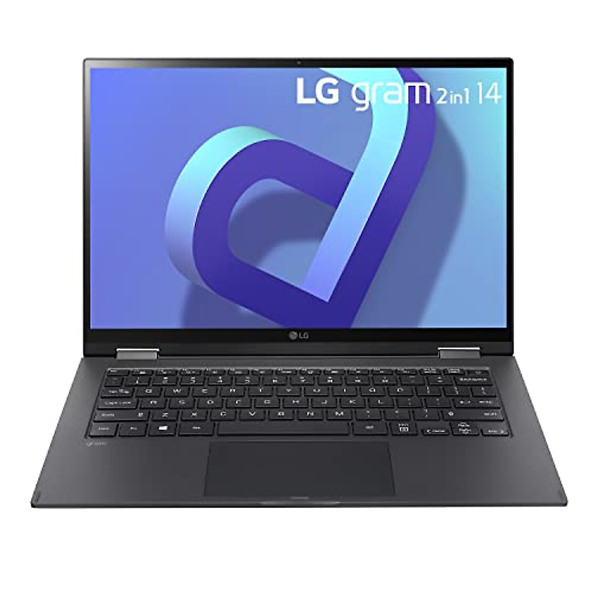 LG gram (2022) 14T90Q 2-in-1 Tablet Laptop, 14" (1920 x 1200) IPS Display, Intel Evo 12th Gen i7 1260P Processor, 16GB LPDDR5, 1TB NVMe SSD, FHD Webcam, WiFi 6E, Thunderbolt 4, Windows 11, Black