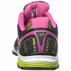 Ryka Women's Vida RZX Cross-Training Shoe, Black/Ryka Pink/Lime Blaze, 8.5 M US