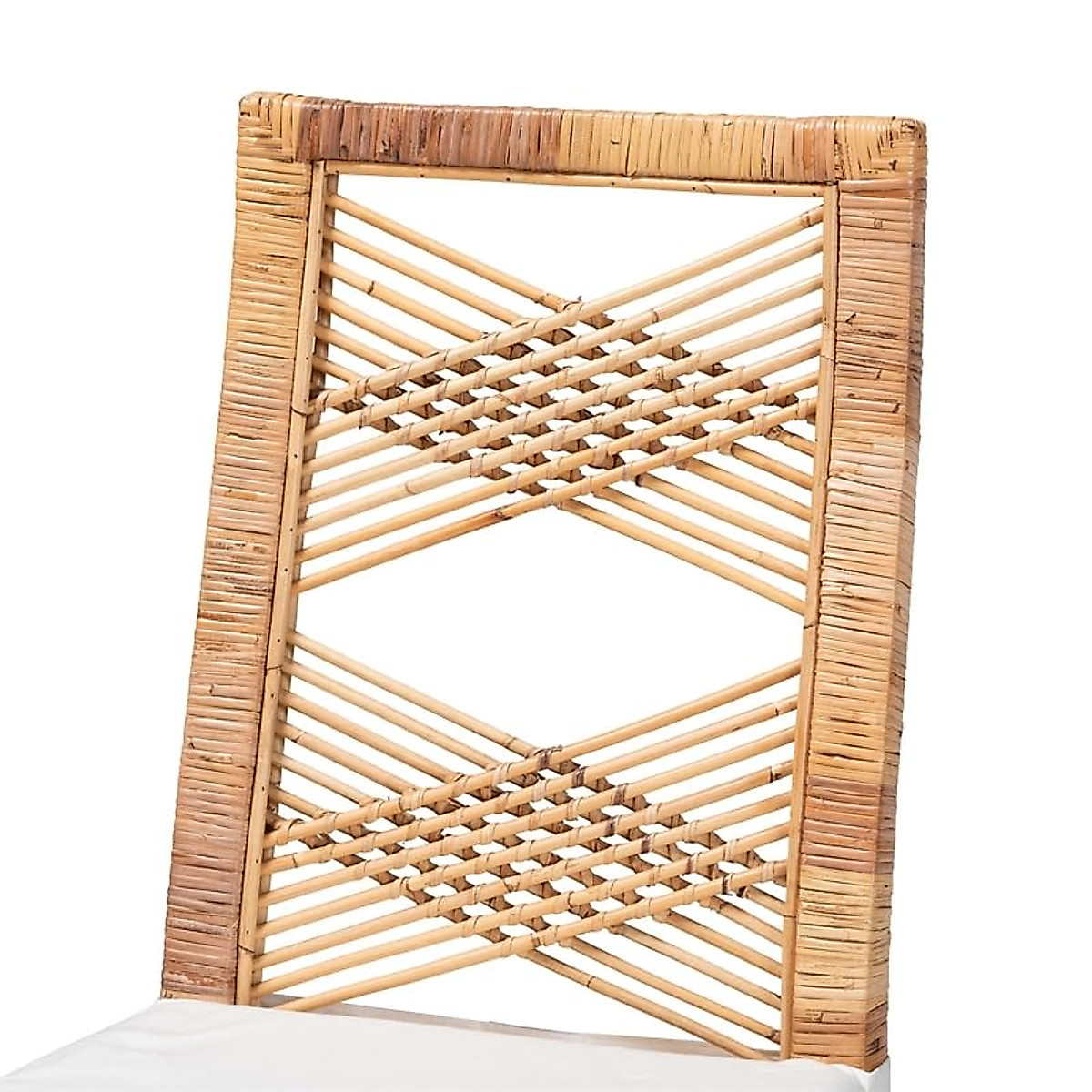 Baxton Studio Poltak Modern Natural Brown Rattan Dining Chair