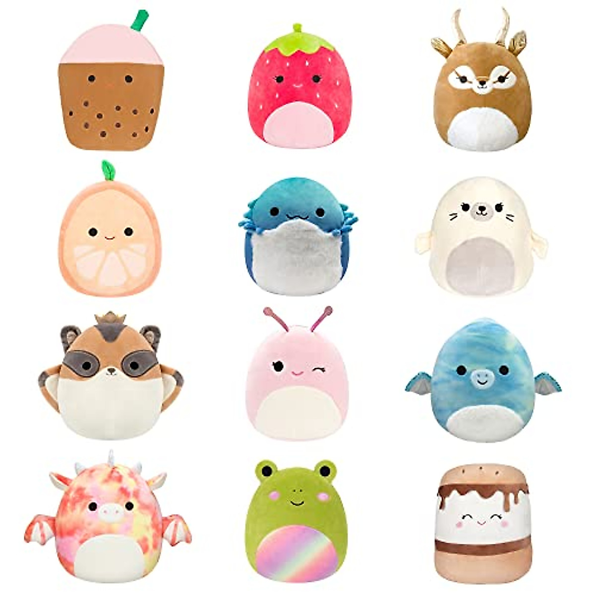 Squishmallows Official Kellytoy 8" Plush Mystery Pack - Styles Will Vary in Surprise Box That Includes Three 8" Plush