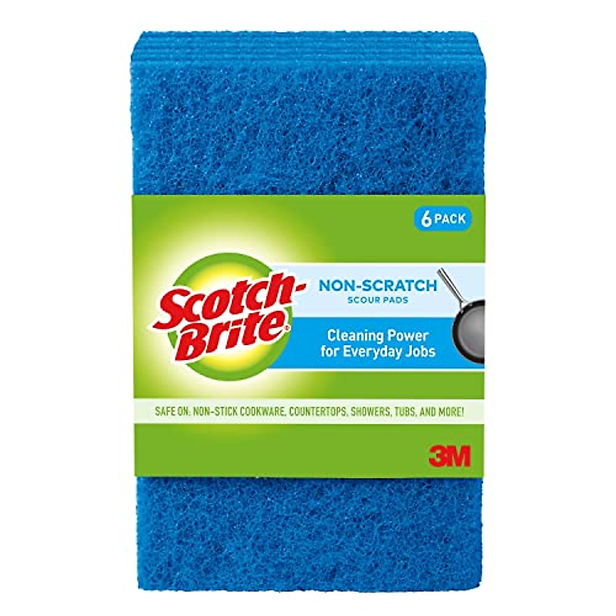 Scotch-Brite Non-Scratch Scour Pads, Scouring Pads for Kitchen and Dish Cleaning, 30 Pads