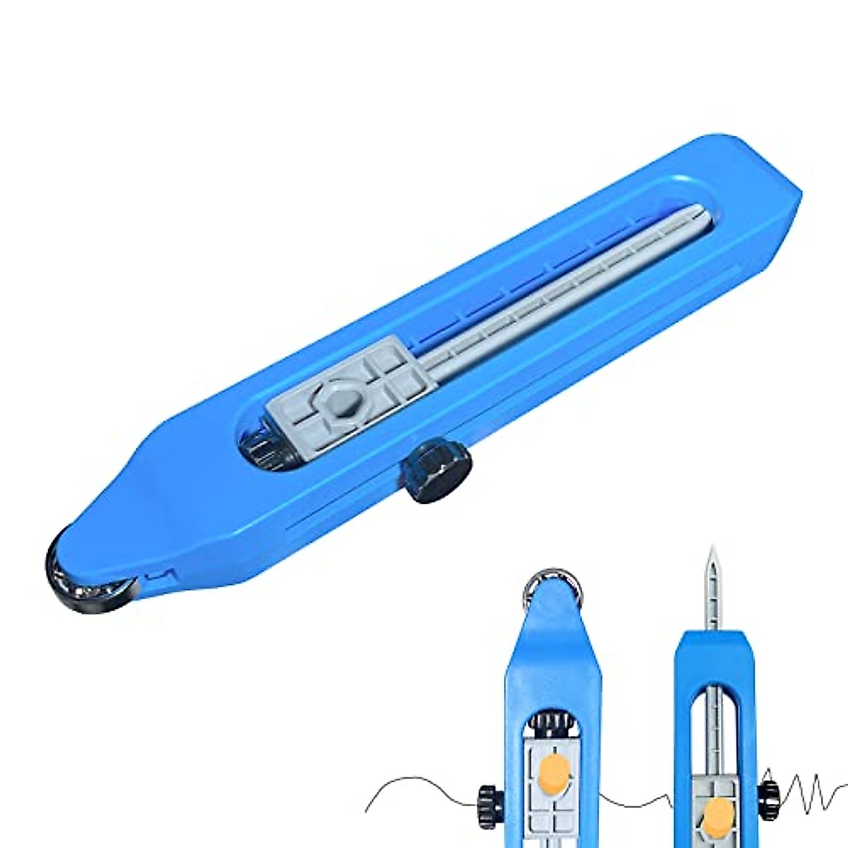 wisuwore Contour Gauge Scribe Tool, Precisely Copy Irregular Shape Duplicator, Adjustable Lock Woodworking Measure Ruler for DIY Handyman, Construction, Carpet, Tile Laying
