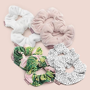 Kitsch Microfiber Hair Towel Scrunchies - Ultra Soft, Large, 2 pcs (White) - Ideal for Thick, Thin, Curly or Straight Hair - Fast Drying Magic - Perfect for Women and Girls - Machine Washable