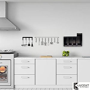 Bamboo Magnetic Ziplock Bag Organizer Black for Drawer | Bamboo Drawer Organizer for Ziplock Bags | Kitchen Drawer Organizer Black | Wood Ziplock Bag Organizer for Drawer Black