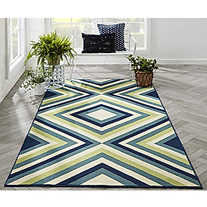 Momeni Rugs , Baja Collection Contemporary Indoor & Outdoor Area Rug, Easy to Clean, UV protected & Fade Resistant, 5'3" x 7'6", Multicolor