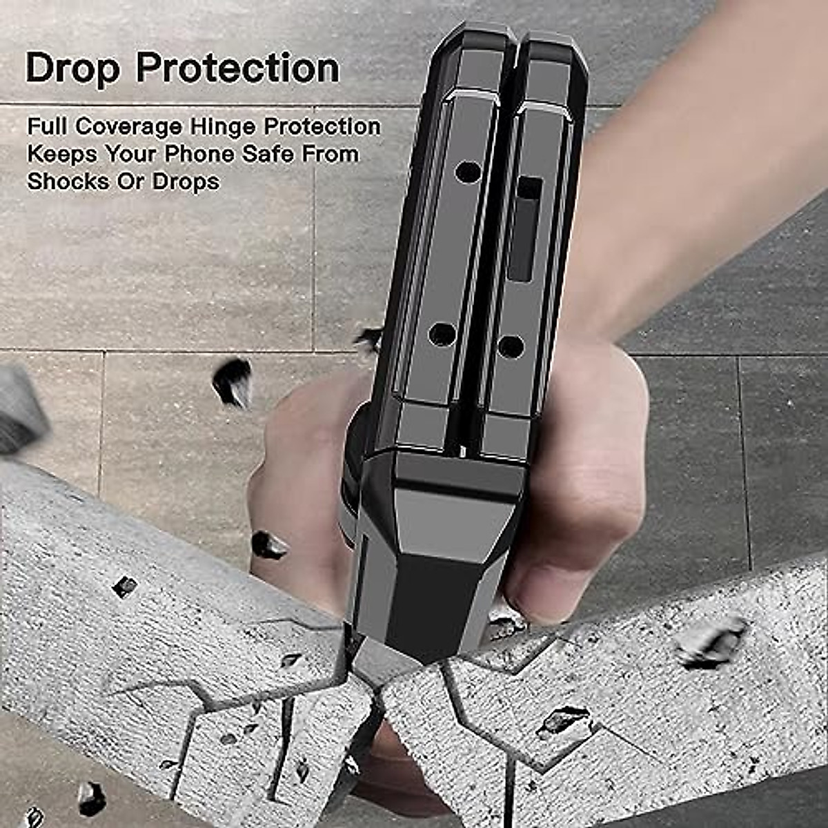 Hoerrye 𝐔𝐩𝐠𝐫𝐚𝐝𝐞𝐝 for Samsung Galaxy Z Fold 5 Case with Screen Protector & Kickstand Hinge Protection 360 Military Grade Full Body Phone Cover for Z Fold 5 2023 (Black)