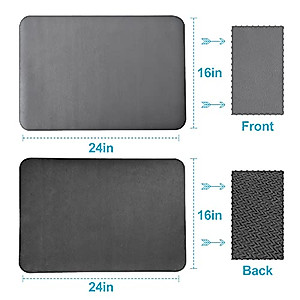 Dish Drying Mat for Kitchen Counter, 24"x16" Dish Drying Pad with Non-slip Rubber Backed, Hide Stain Anti Absorbent for Kitchen Counter, Drying Mat for Coffee Machine Dish Rack