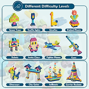 KlayBear 320 Pieces Building Blocks Sets for Kids, STEM Building Toys for Kids Ages 6-8-12, Learning & Educational Toys Gifts for Boys Girls, Kid Brain Development Preschool Kindergarten Sensory Toys