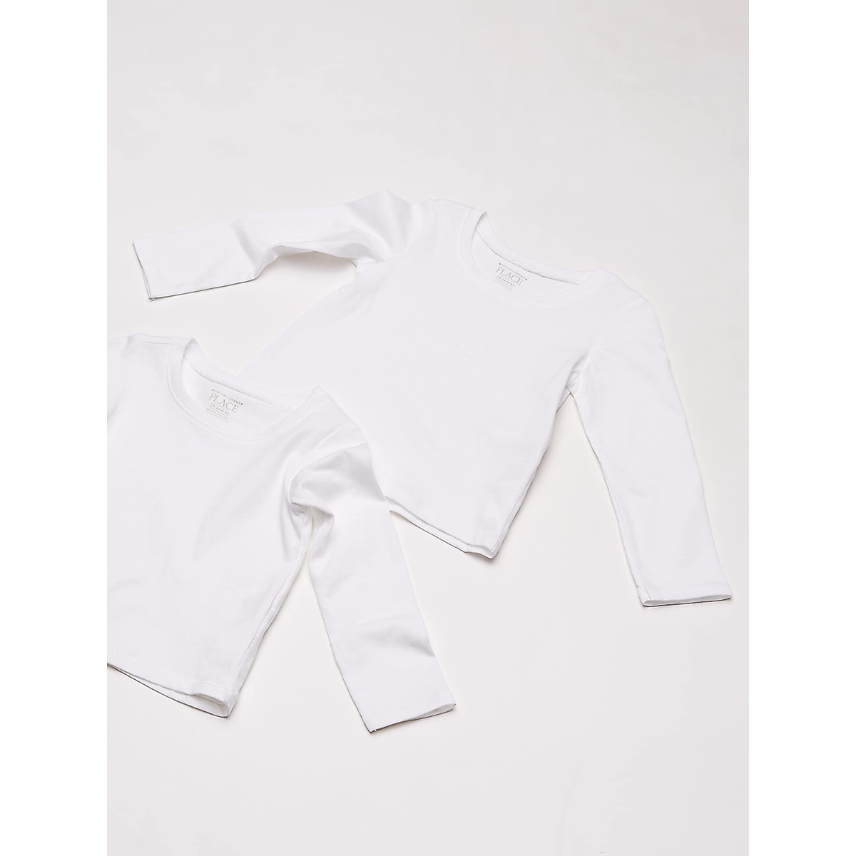 The Children's Place baby girls And Toddler Short Sleeve Basic Layering T-shirt T Shirt, White 2 Pack, 3T US