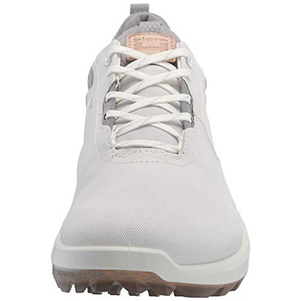ECCO Women's Biom Hybrid 4 Gore-TEX Waterproof Golf Shoe, White/Silver Grey, 6-6.5
