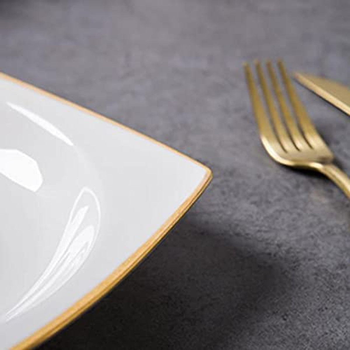 GRFIT Dishes Plates Ceramic Dinner Plates Set of 2 Serving Dishes for Pasta Noodle Steak and Appetizer Plates. Oven and Dishwasher Safe (8inch 10inch) Home dining plate (Size : A)
