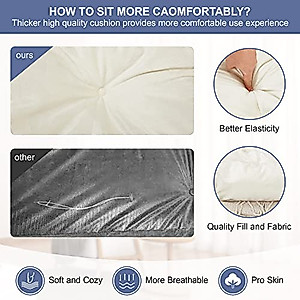 Homgava Hammock Chair Macrame Hanging Swing with Cushion,Hanging Cotton Ropes, Metal Frame, 450 lbs Capacity Indoor Outdoor, Patio, Balcony, Living,Deck, Yard, Garden(Double Swing) Beige