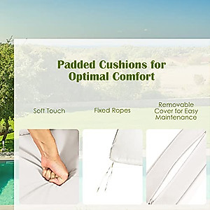 Tangkula 4 Pieces Patio Rattan Dining Chair Set, Patiojoy Outdoor Wicker Chairs with High Back & Ergonomic Armrest, Dining Chairs with Soft Padded Cushion for Deck Porch Backyard Indoor Outdoor