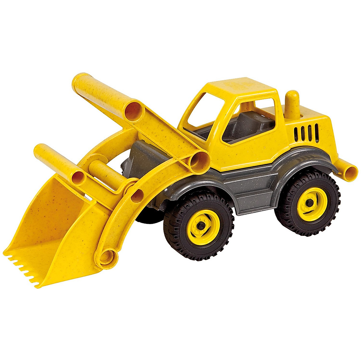 LENA® Eco Active Bulldozer Toy for Kids, Easy Grab Handle and Flip Open Cab, Super Sturdy Construction for Real Action (Digging In The Dirt Or Sandbox)