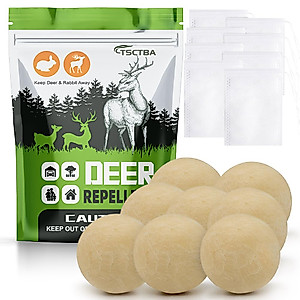 Ksqurelnb Deer Repellent, Rabbit Repellent Outdoor, Deer and Rabbit Repellent for Plants, Powerful Rabbit Repellent for Darden, Deer Deterrent for Darden, Deer Away, Rabbit Deterrent for Yard - 8P