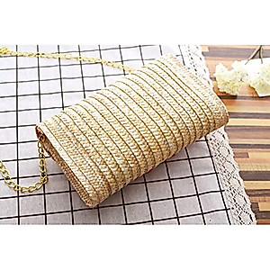 TENDYCOCO Crossbody Bag Straw Bag Shoulder Bag Cherry Print Summer Beach Cute for Women