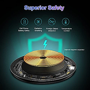 Hodiax Fast Wireless Charger, 15W Max Wireless Charging Pad Compatible with iPhone SE/11/12/13/X/XR/8,AirPods, Samsung Galaxy, Google Pixel(No AC Adapter)