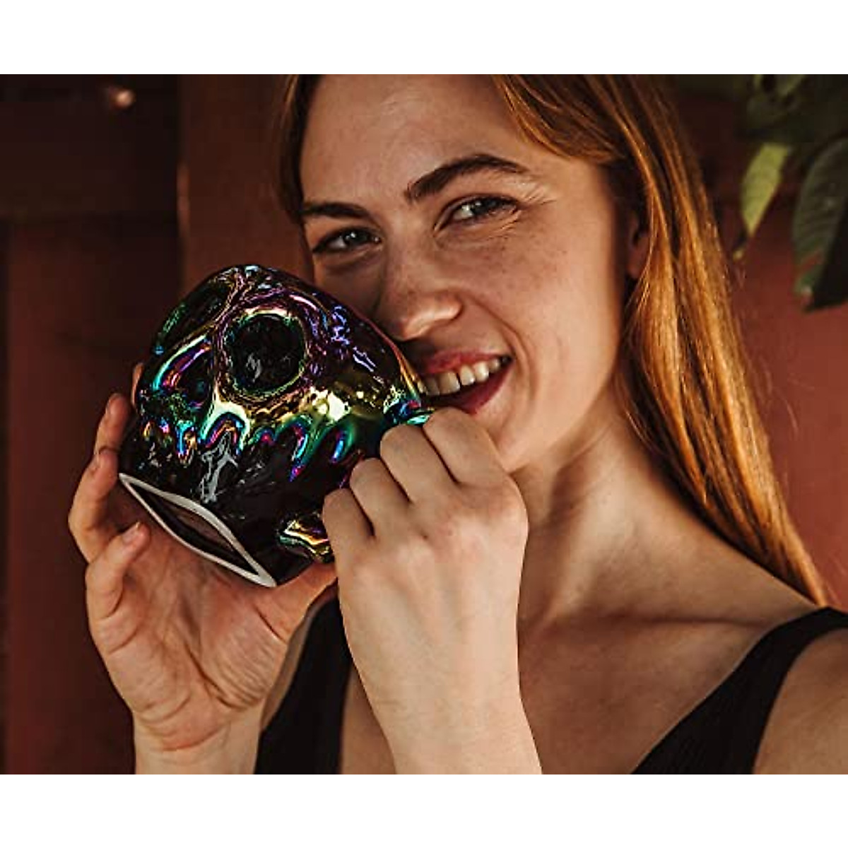 Disney Villains Evil Queen Poison Apple Iridescent Electroplated 3D Sculpted Ceramic Mug | Large 20-Ounce Coffee Cup