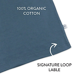 HonestBaby Multipack Short Sleeve T-Shirt Tee 100% Organic Cotton Infant Baby, Toddler, Little Kids Boys, Girls, Unisex, 10-Pack Rainbow Gems Blues