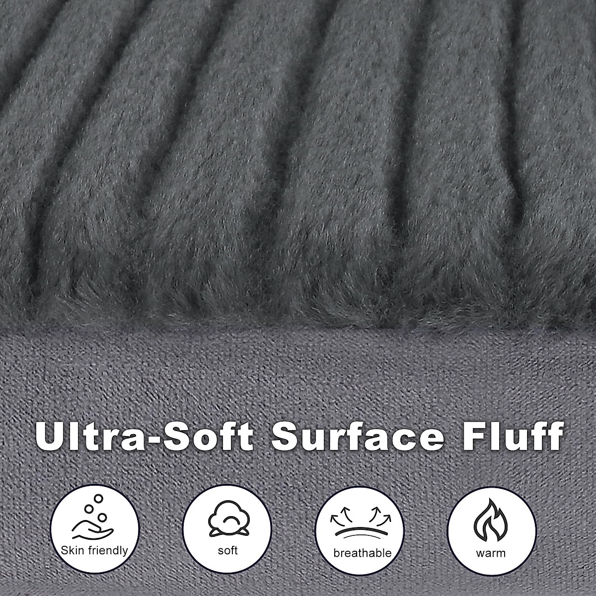 Kudoggy Large Dog Bed, Orthopedic Dog Beds for Large Dogs, Dog Sofa Bed with L-Shaped Bolster, Memory Foam Dog Bed with Waterproof Liner and Washable Cover, 35"x26", Grey