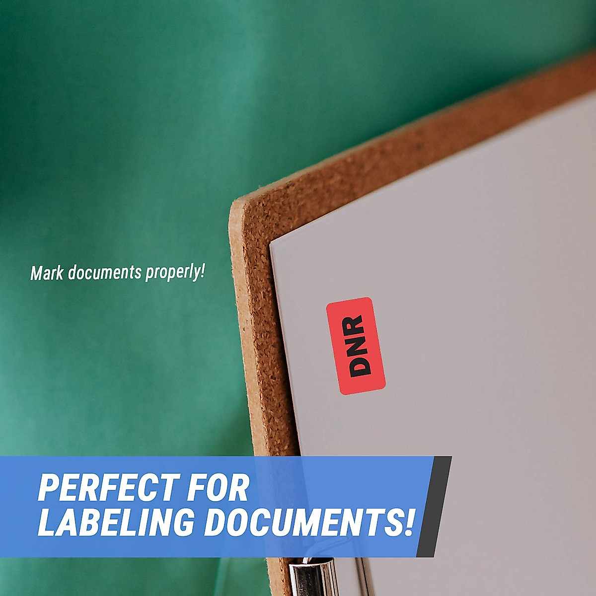 300 DNR Label Stickers, 1 x 2 Inch Do Not Resuscitate Sticker Chart Medication DNR Prescription Labels Veterinary Medical Pharmacy File Folder Medical Rx Vet Tech - 1 Pack of 300 Labels