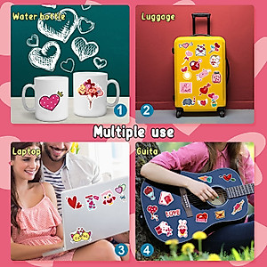 Partywind 150 PCS Valentine's Day Stickers, Waterproof Heart Love Stickers for Valentines Decorations, Cute Valentines Day Prizes for Kids Classroom, Water Bottle/Laptop/Computer Decor