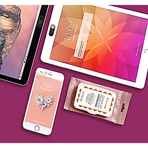 Tech Candy Bad Guy Blocker Removable Webcam Cover Camera Curtain for Web Security - Works on laptops, Phones, and Tablets - Black Color with Pink Lashes
