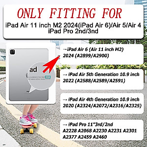 AVAWO Kids Case for iPad Air 6th Generation 2024(M2)/Air 5 2022/Air 4th 2020, iPad Air 10.9 Case & Pro 2nd/3rd Gen- Light Weight Shockproof Handle Stand Case for Kids Child Toddlers Boys, Blue