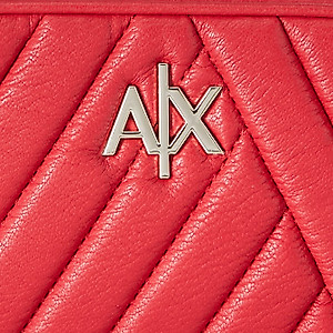 A|X Armani Exchange Women's Quilted Camera Case Bag , Red, OS