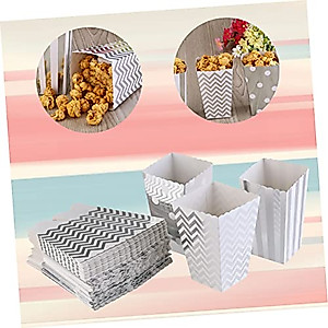 ULTECHNOVO 50pcs Popcorn Boxes Popcorn Cups Disposable Retro Decor Disposable Containers Small Popcorn Boxes Movie Old Fashion Popcorn Boxes Popcorn Bucket Gift Box Candy Box Snack Paper Box