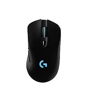 Logitech G703 Lightspeed Pro-Grade Wireless Gaming Mouse, 16000 DPI, RGB, Adjustable Weights, 6 Programmable Buttons, On-Board Memory, Long Battery Life, PC/Mac - Black