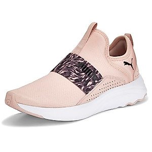 PUMA Women's SOFTRIDE Sophia Slip On Sneaker, Rose Quartz-Dusty Plum, 8