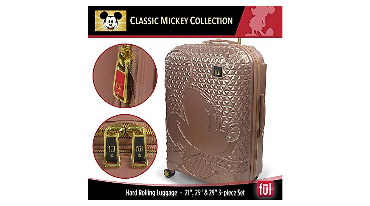 Disney Mickey Mouse 3 Piece Rolling Luggage Set