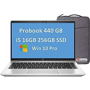 HP ProBook 440 G8 14" FHD 1080p IPS 4-Core Intel i5-1135G7(Beat i7-10510U), 16GB RAM, 256GB SSD, Intel Iris Xe Graphics, Business Laptop, Webcam, Backlit, Type-C, IST Computers Bag, Win 10 Pro - 2022