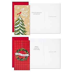 Hallmark Christmas Gift Card Holders or Money Holders Assortment, Rustic (36 Cards with Envelopes)
