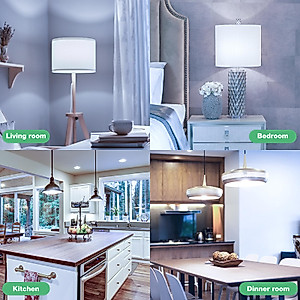 DEGNJU 100W Equivalent A19 5000K Daylight LED Light Bulbs, 1500 Lumens, E26 Base, Non-Dimmable, 13W Bright White for Bedroom Home Office, 3 Pack