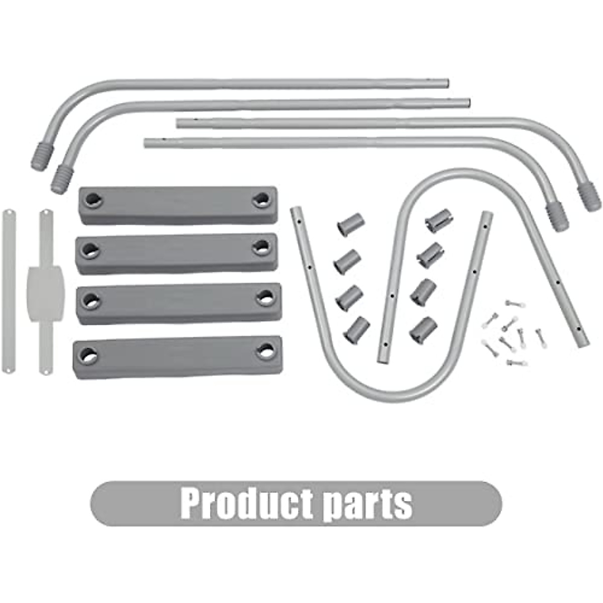 YUEWO 36" 2-Step Steel Frame Above Ground Swimming Pool Ladder with Non-Slip Plastic Steps for Entry and Exit System Swim Pools