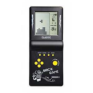 HLF 3.5-inch Large Screen Retro Brick Game Console for The 80s/90s Build in Block Game Racing/Tank Game Built-in 23 Classic Games Nostalgic Puzzle Children's Game Console (Black)