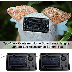 NF 2pcs Replacement Battery Storage Boxes for Outdoor Garden Lawn Square Solar LED Light with Waterproof OnOff Switch Home Solar Lamp Hanging Lantern Led Accessories