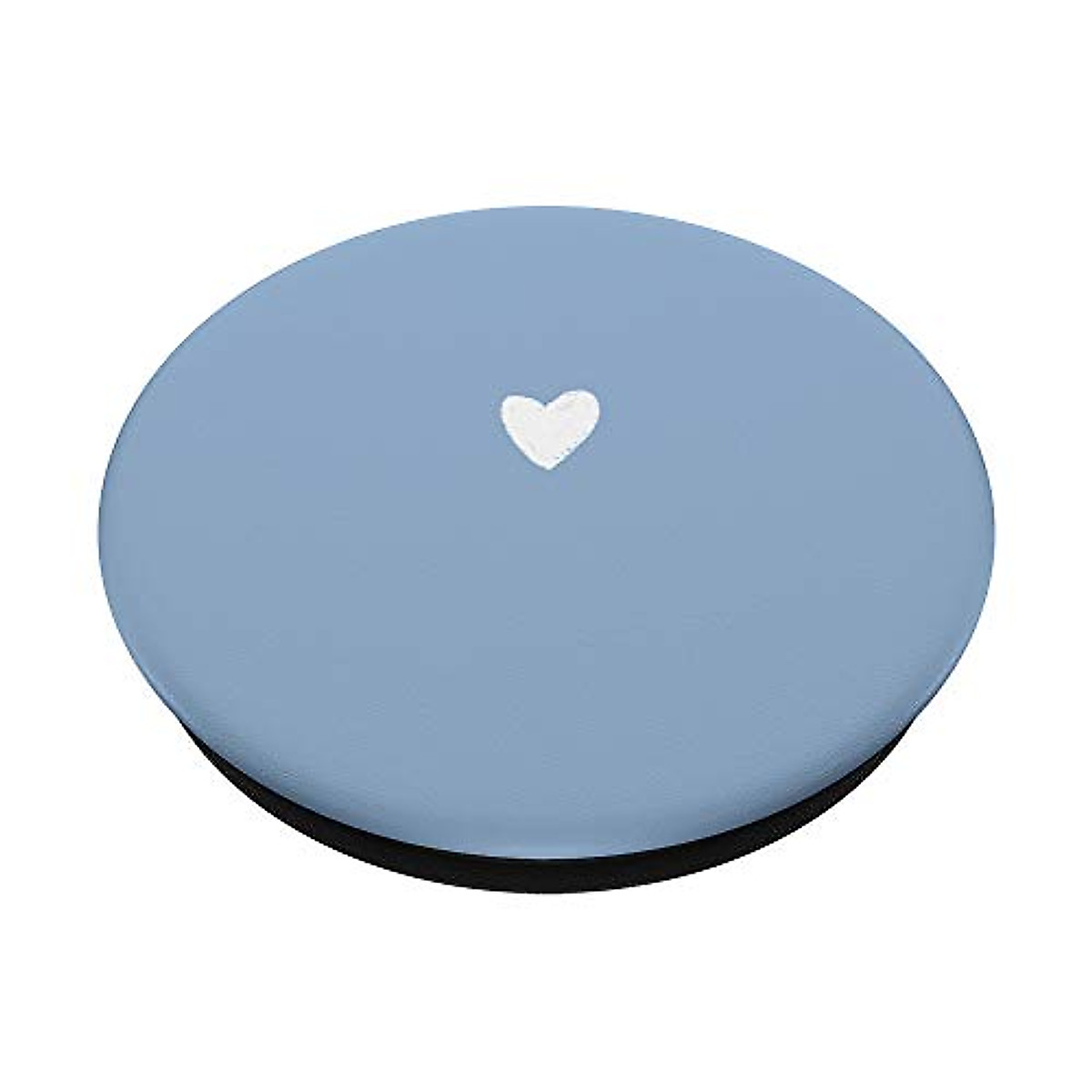 Cute Hand Drawn Lovely White Minimalist Heart on Baby-Blue PopSockets PopGrip: Swappable Grip for Phones & Tablets