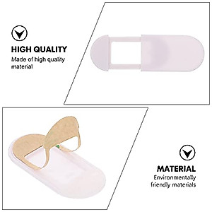 Hemobllo 3Pcs Privacy Cover Lens Protector Computer Camera Webcam Lens Covers Webcam Shutter Covers Web Camera Covers Phone Camera Webcam Lens Protective Covers Jammer White abs Cell Phone