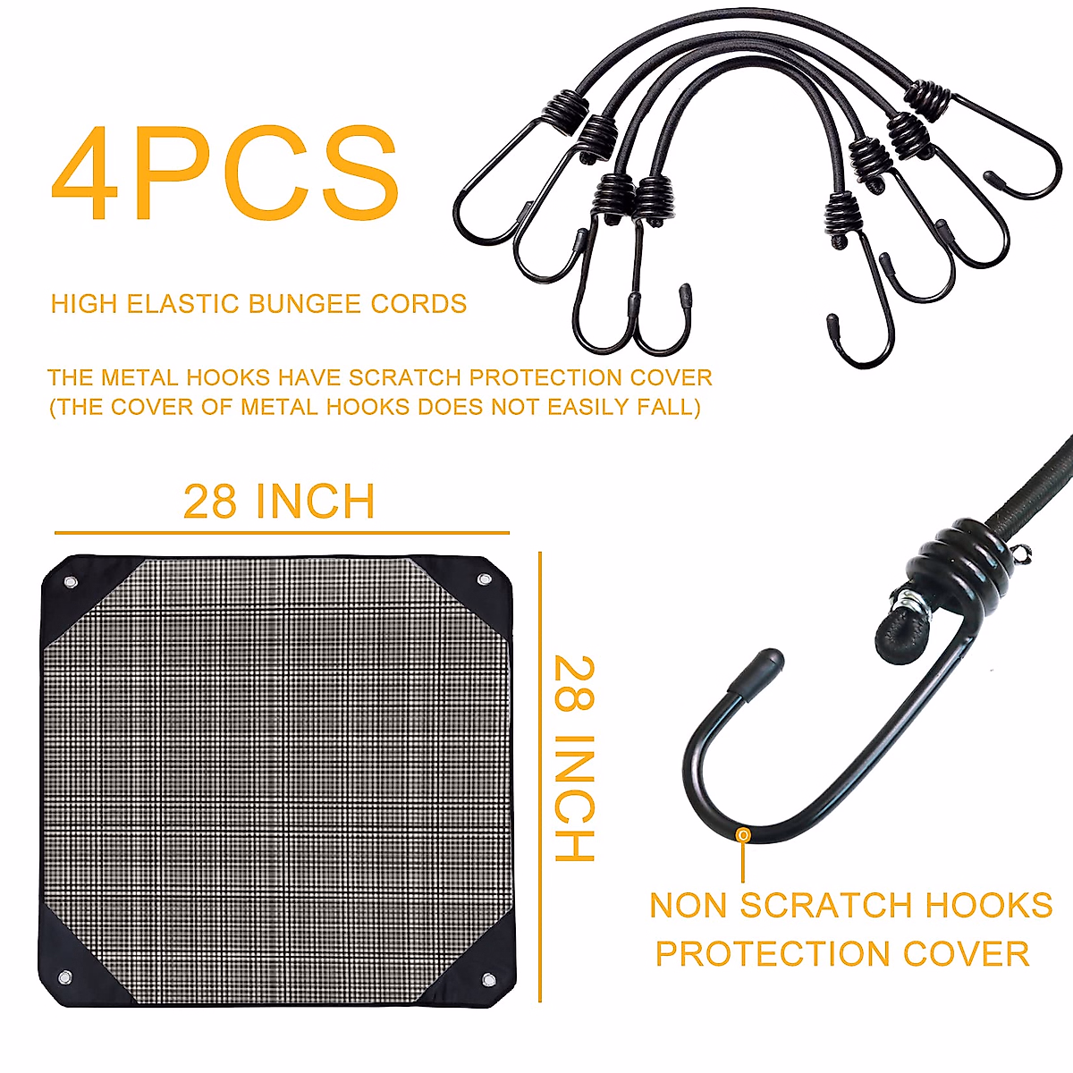 Air Conditioner Covers for Outside Units, Durable Leaf Guard Mesh Ac Cover for Outside Unit All Season Universal Condenser Heat Pump Cover for Outdoor Central AC Defender Set (28" x 28")