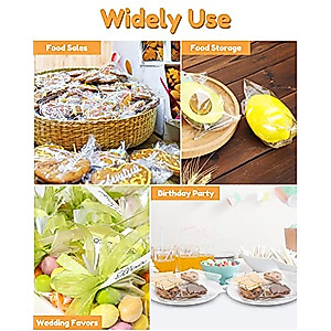 400pcs Self Sealing Cellophane Bags, 4x6 Inch Clear Cookie Bags for Packaging, Cellophane Treat Bags for Small Business, Sealable Poly Bags for Homemade Cookies, Candy, Favors, Snacks, Cards, Soap