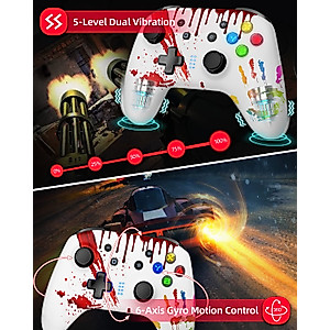 REDSTORM Switch Controllers, Wireless Switch Pro Controllers for Nintendo Switch/Switch Lite/OLED/Android/iOS/PC,Switch Remote Gamepad with 4 Programmable Buttons/Dual Vibration/Turbo/LED Light