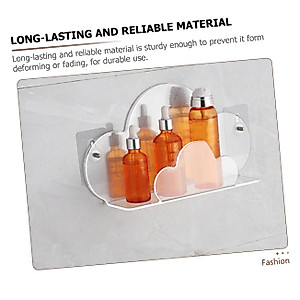 MUCKLILY 2pcs Cloud Shelf Wall Shelving Storage Racks Wall Shelves Home Decor Multi-Functional Storage -Mounted Storage Rack Bathroom Storage Rack Acrylic Partition The Clouds